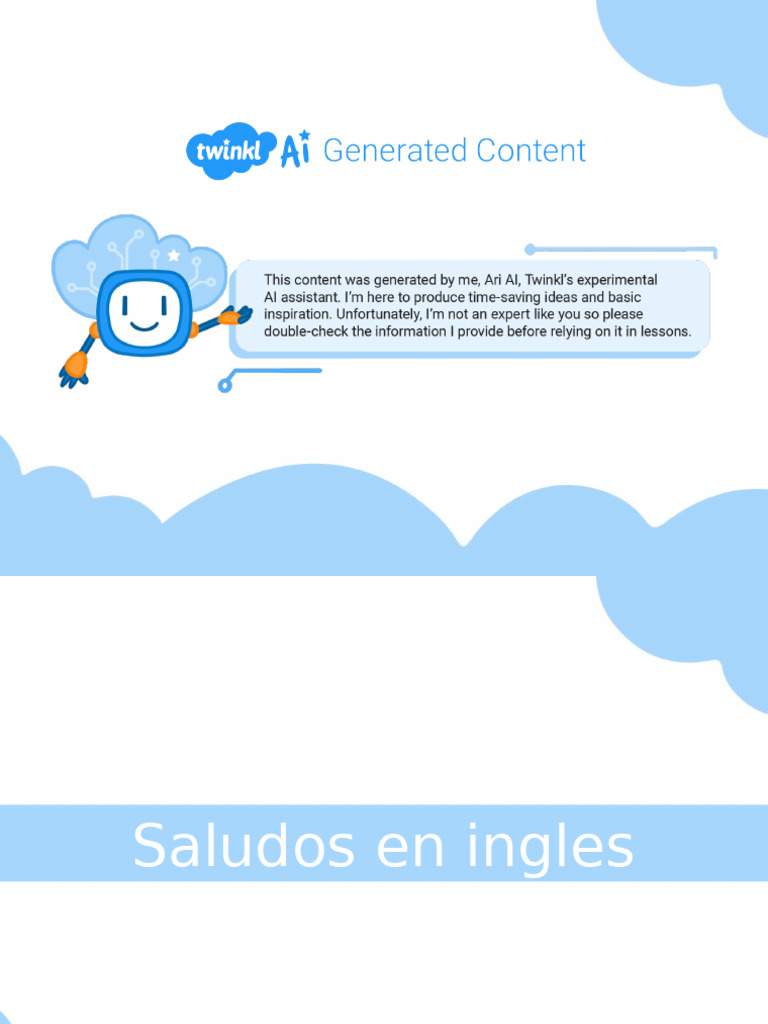 Saludos en Ingles Quiz - Twinkl | PDF