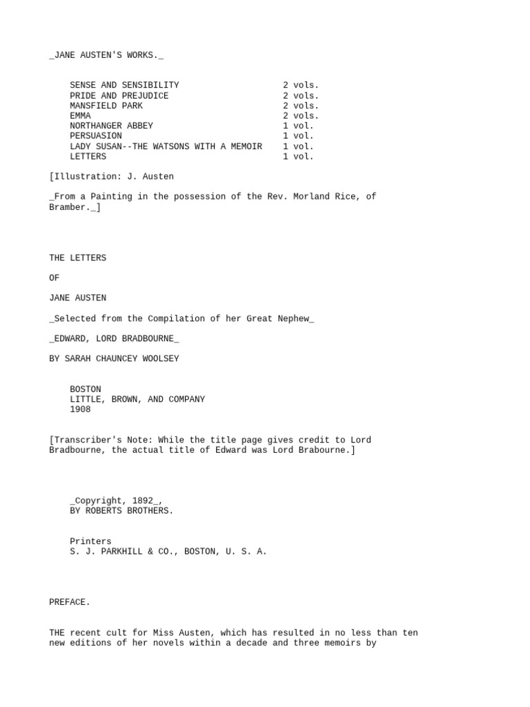 The Letters of Jane Austen | PDF | Jane Austen | Poetry