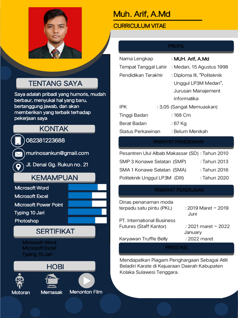 Muh Arif - CV-1 | PDF