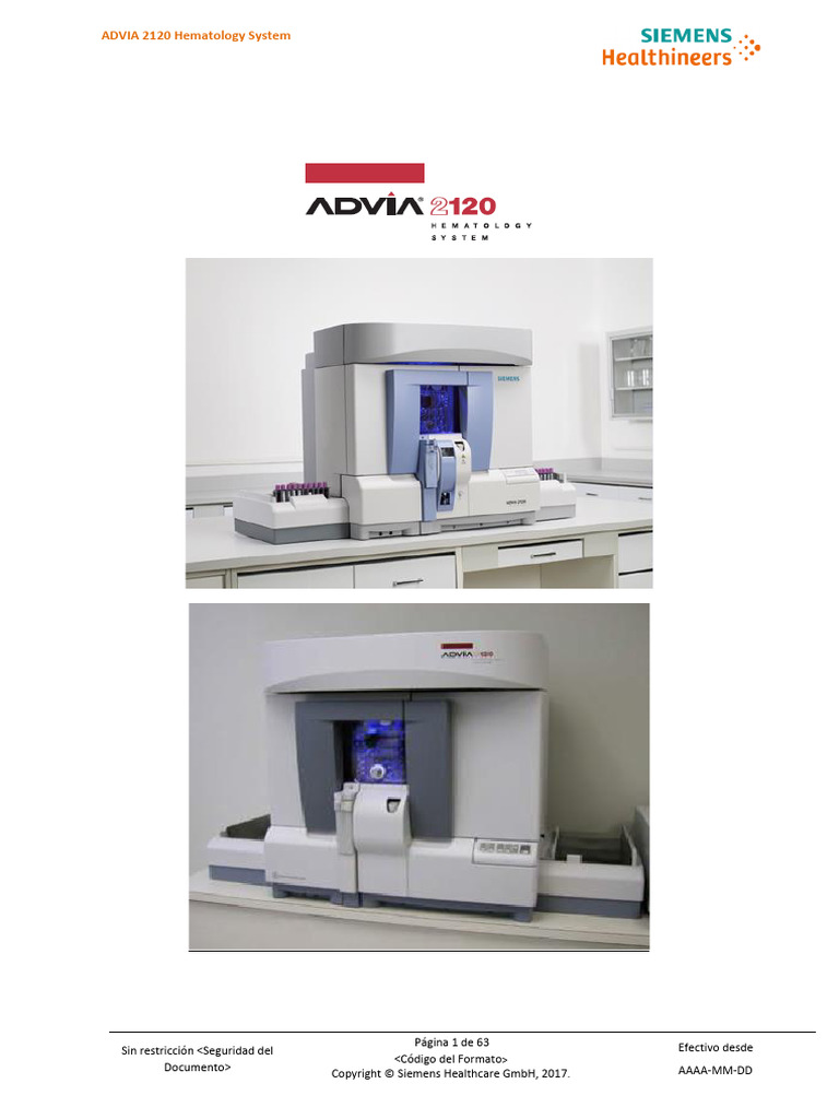 Guia de Usuario Advia 2120 - Nuevos Lavados - HOOD05162003196751 | PDF