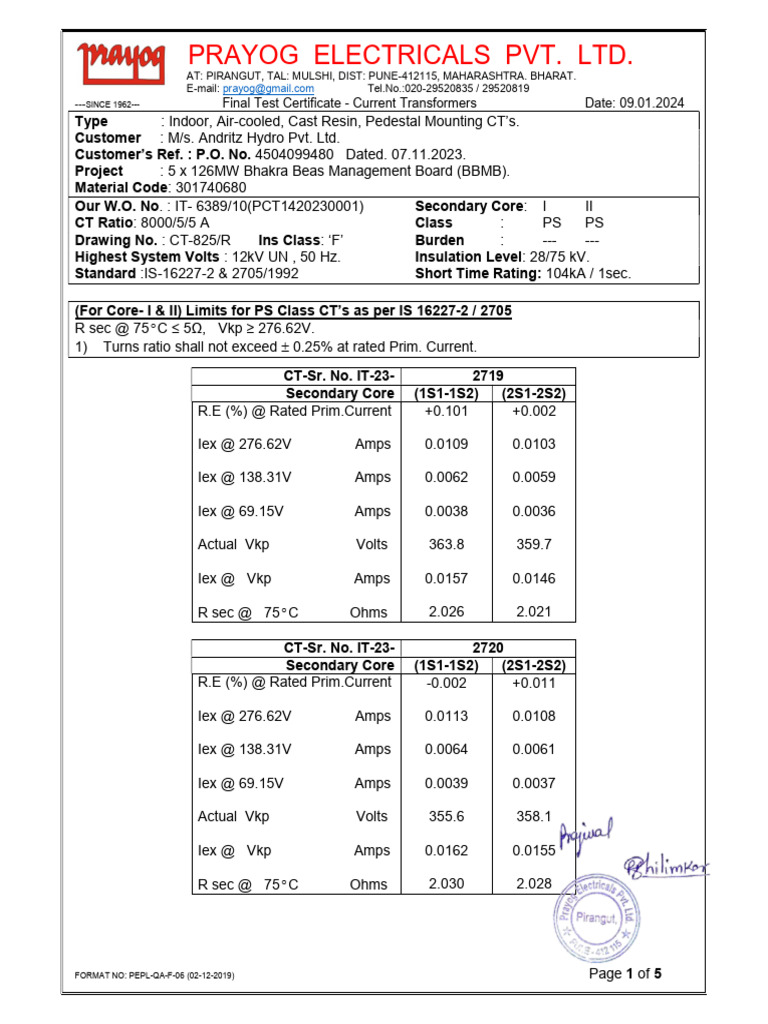 Prayog Electricals Pvt. LTD | PDF