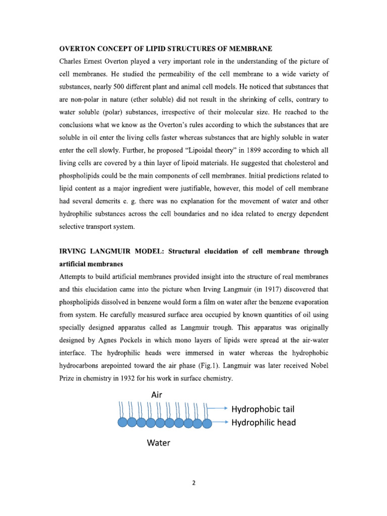 5 Plasma Membrane Models | PDF