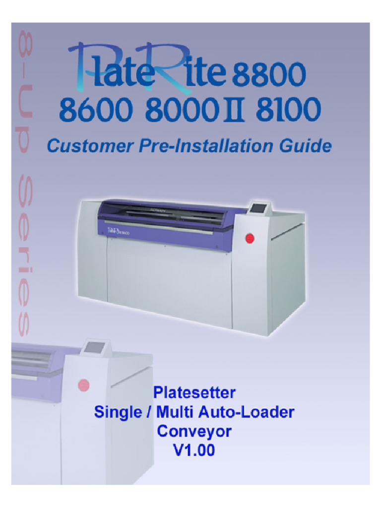 Screen PlateRite Pre-Installation Guide | PDF