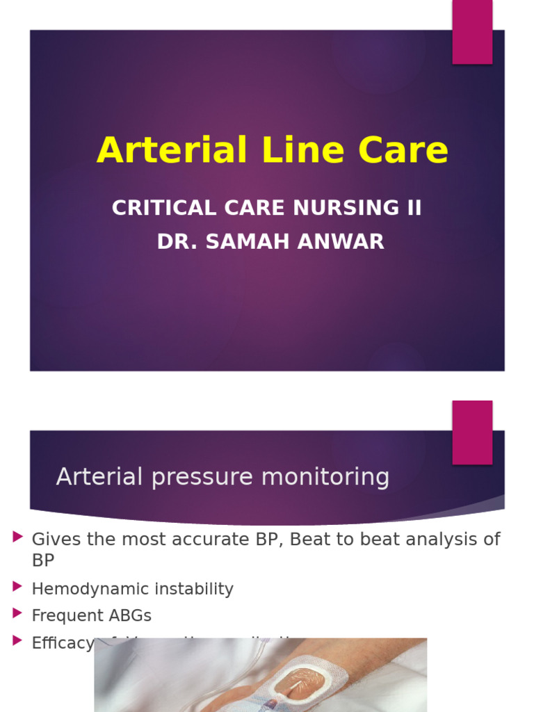 Arterial Line | PDF