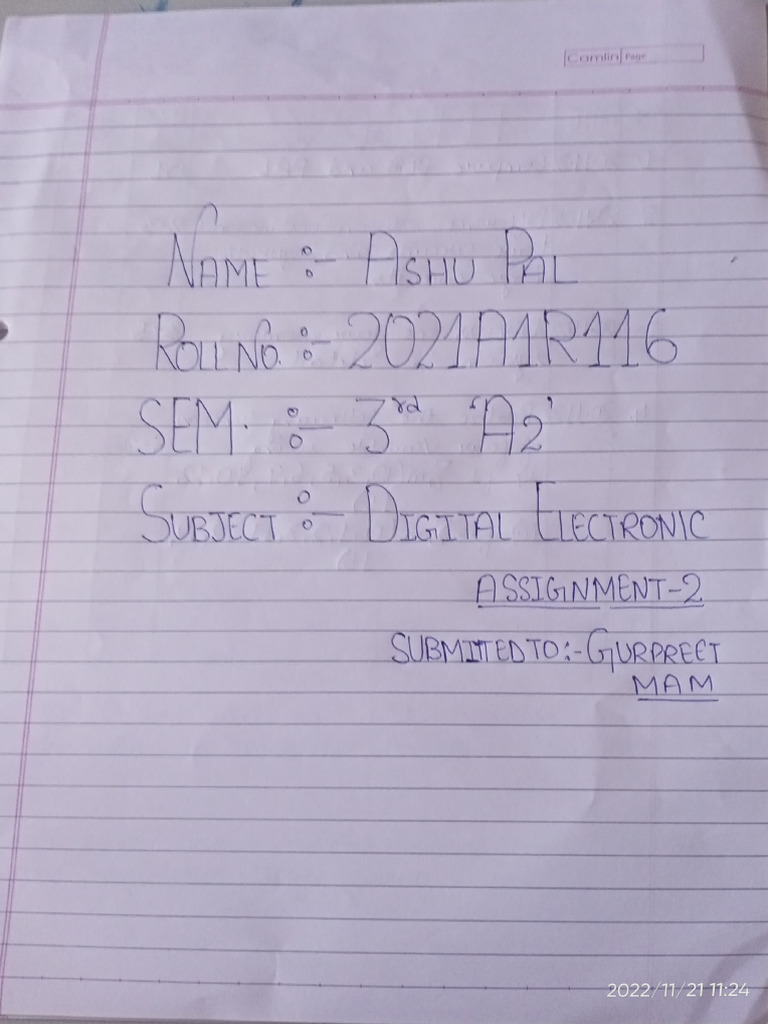 2021a1r116(DE) Assignment 2 | PDF