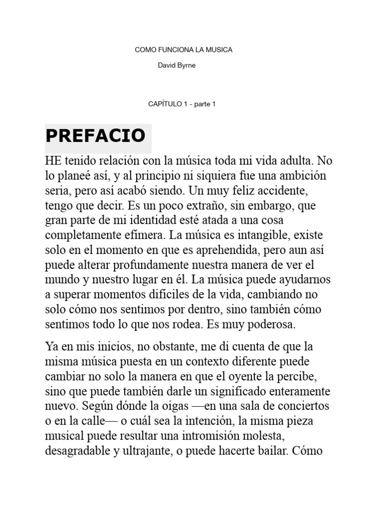 ¿Cómo Funciona La Musica? Capitulo 1 - Parte 1 | PDF