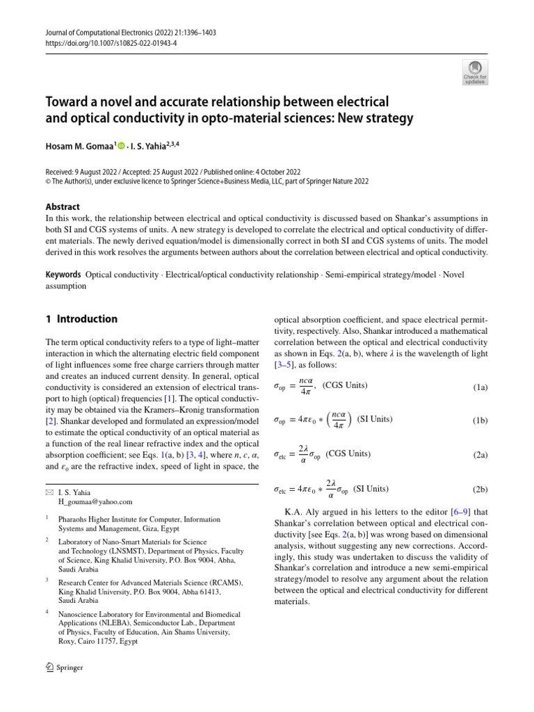 Electrical Conductivity | PDF