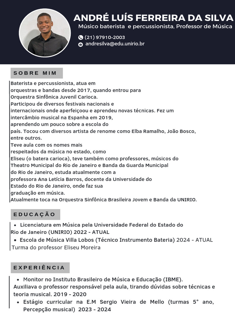 Currículo André Silva | PDF | Arte