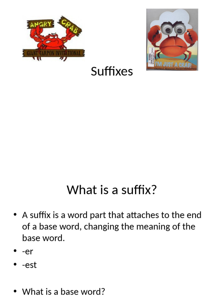Suffixes Fun Activities Games 68309 | PDF