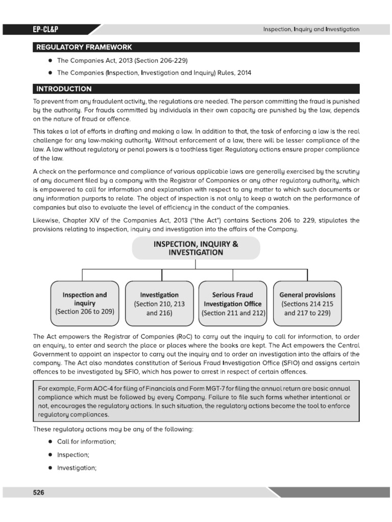 Inspection, Inquiry and Investigation | PDF