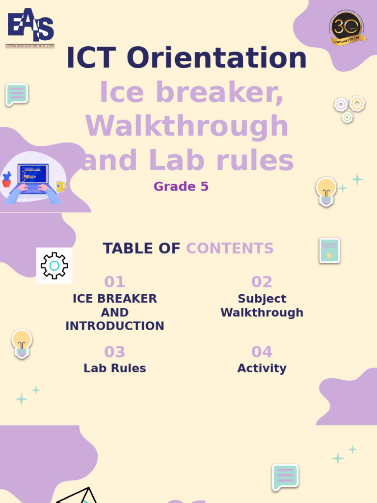ICT_G5_WK0_ SAMPLE Icebreaker, Rules & Walkthrough | PDF