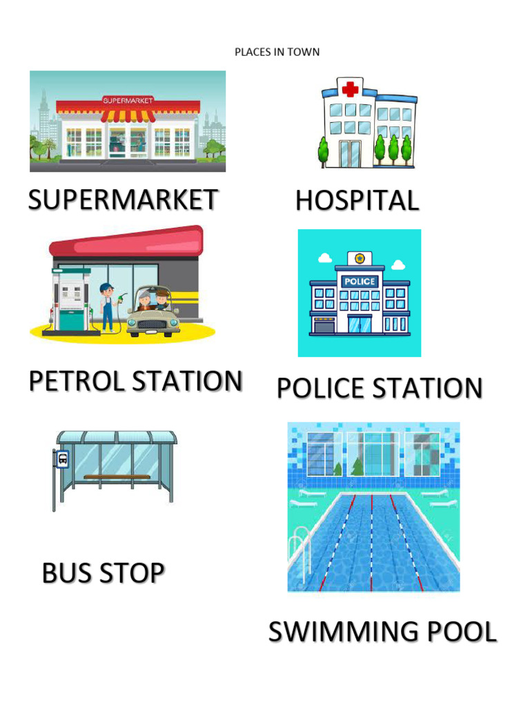 PLACES IN TOWN - Vocabulary | PDF