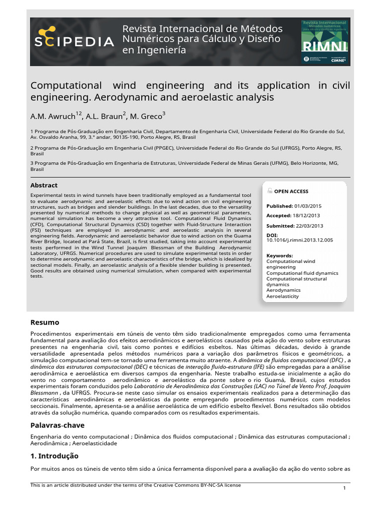 Artigo 1 Computational Wind Engineering And Its Application In Civil