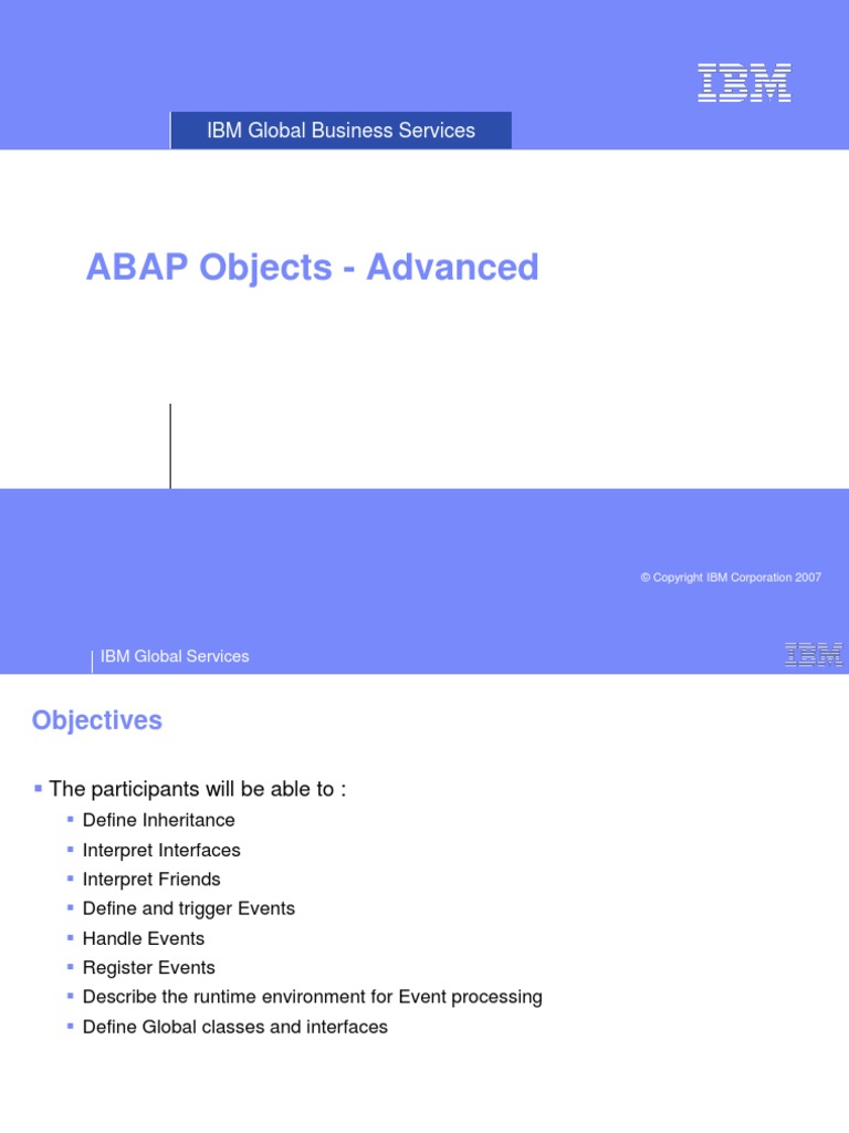 Chapter 02 Abap Objects Advanced Pdf Class Computer Programming Method Computer