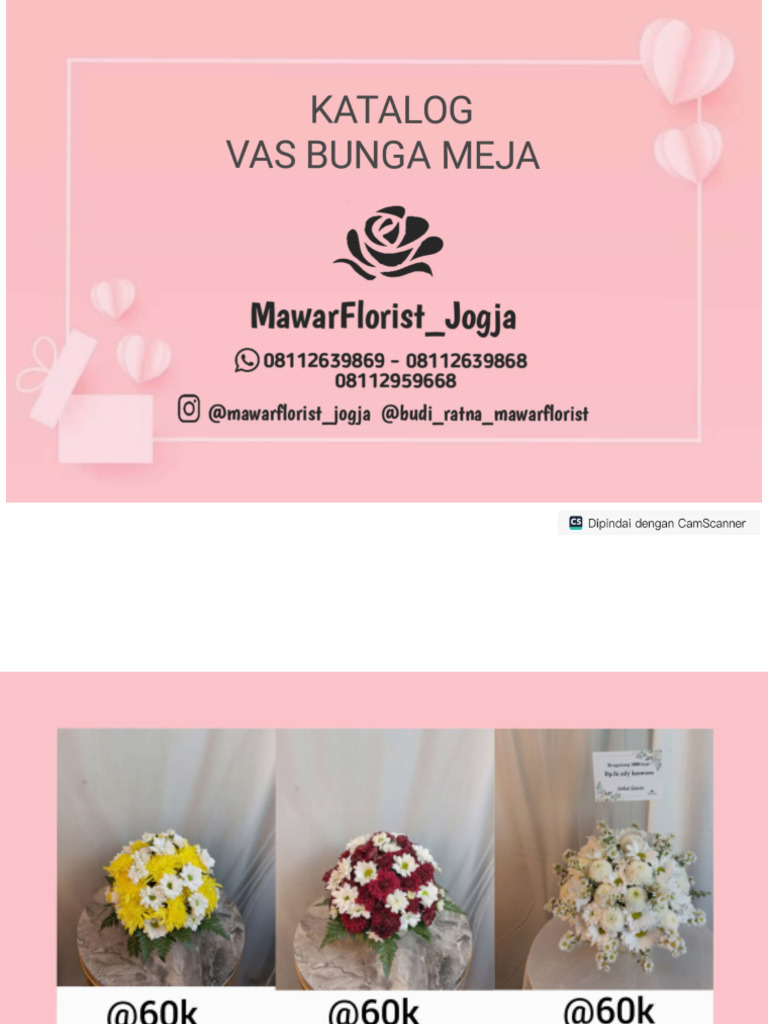 Katalog Bunga Vas Mawarflorist - Jogja | PDF