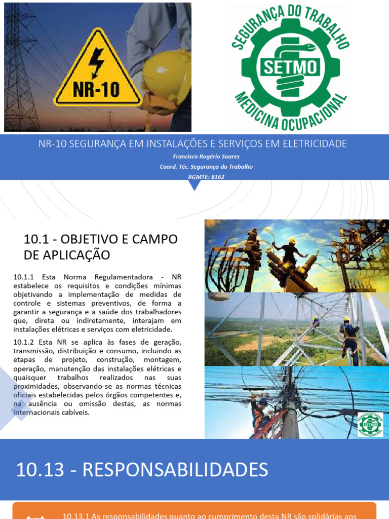 NR 10 Treinamento Revisão 2022 | PDF