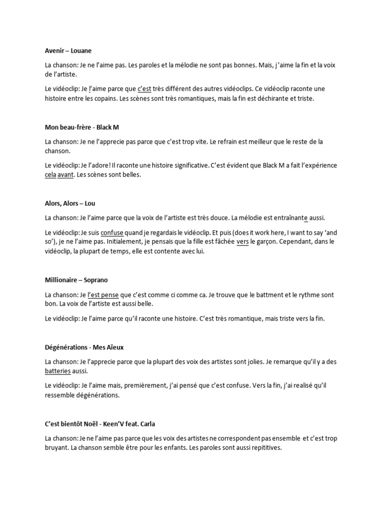 Musique Mercredi Term 3 | PDF