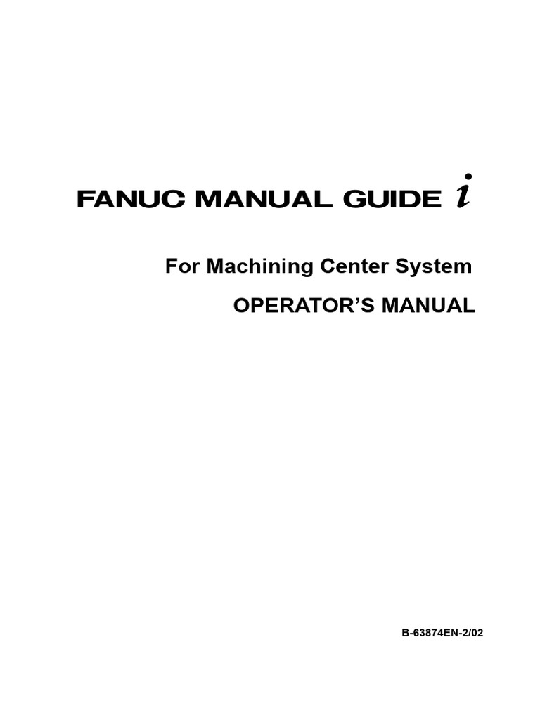 Operator'S Manual For Machining Center System | PDF