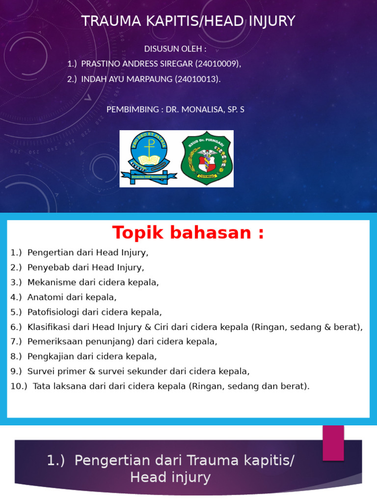 Trauma Kapitis (Head Injury) . | PDF | Self-Improvement