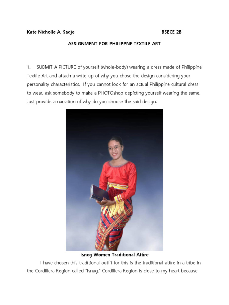 ASSIGNMENT FOR PHILIPPNE TEXTILE ART | PDF