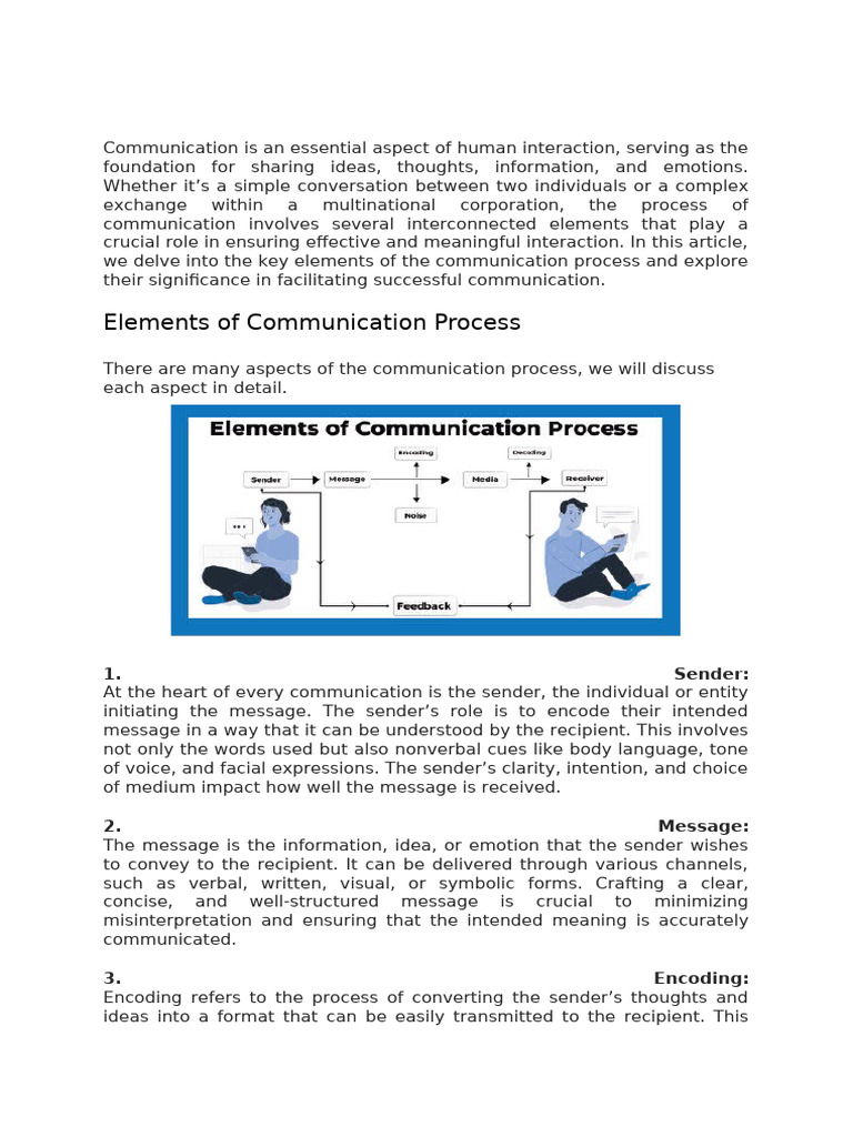Elements of Communication | PDF