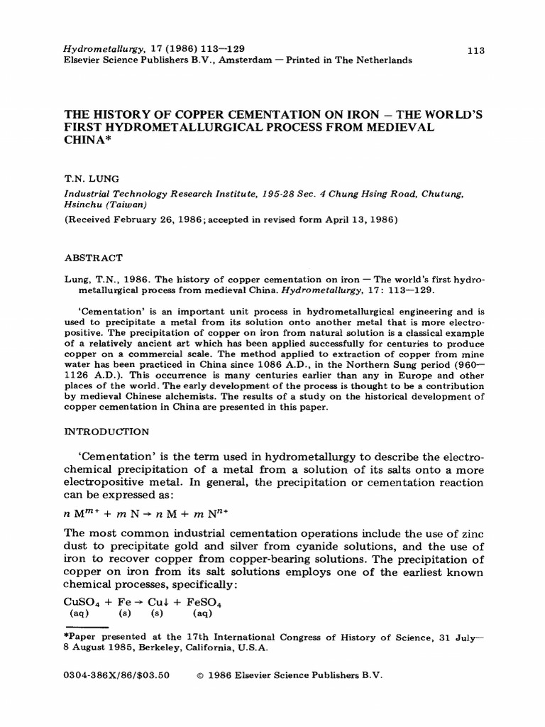 1986 Lung - Chinas Cementation History | PDF