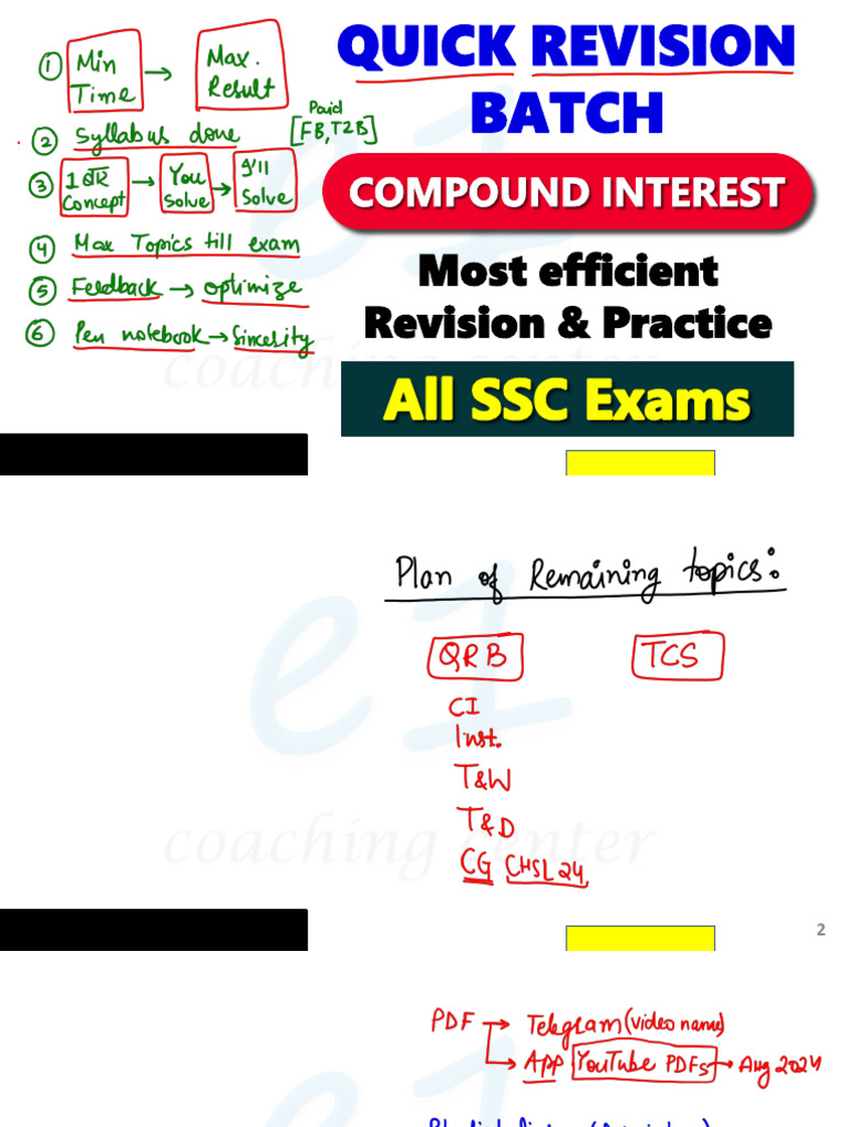 06 Compound Interest Complete Annotation PDF of Quick Revision Batch | PDF