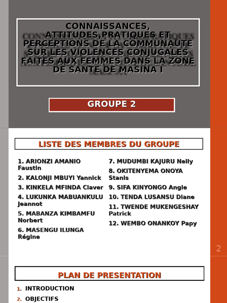 PRESENTATION GROUPE 2 | PDF