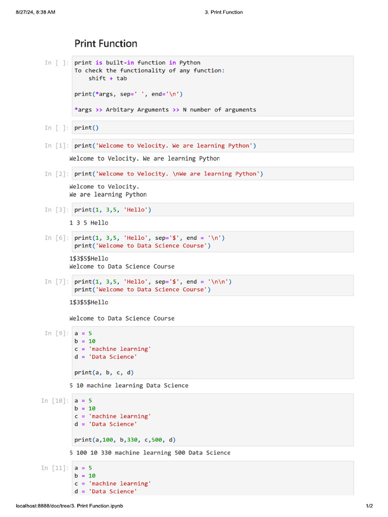 Print Function | PDF