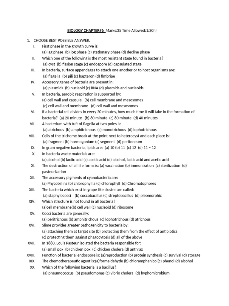 BIOLOGY CHAPTER#6 Full | PDF