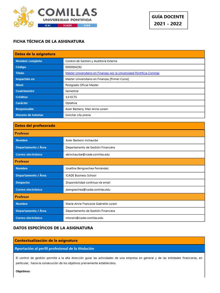 Guía Docente Pdf