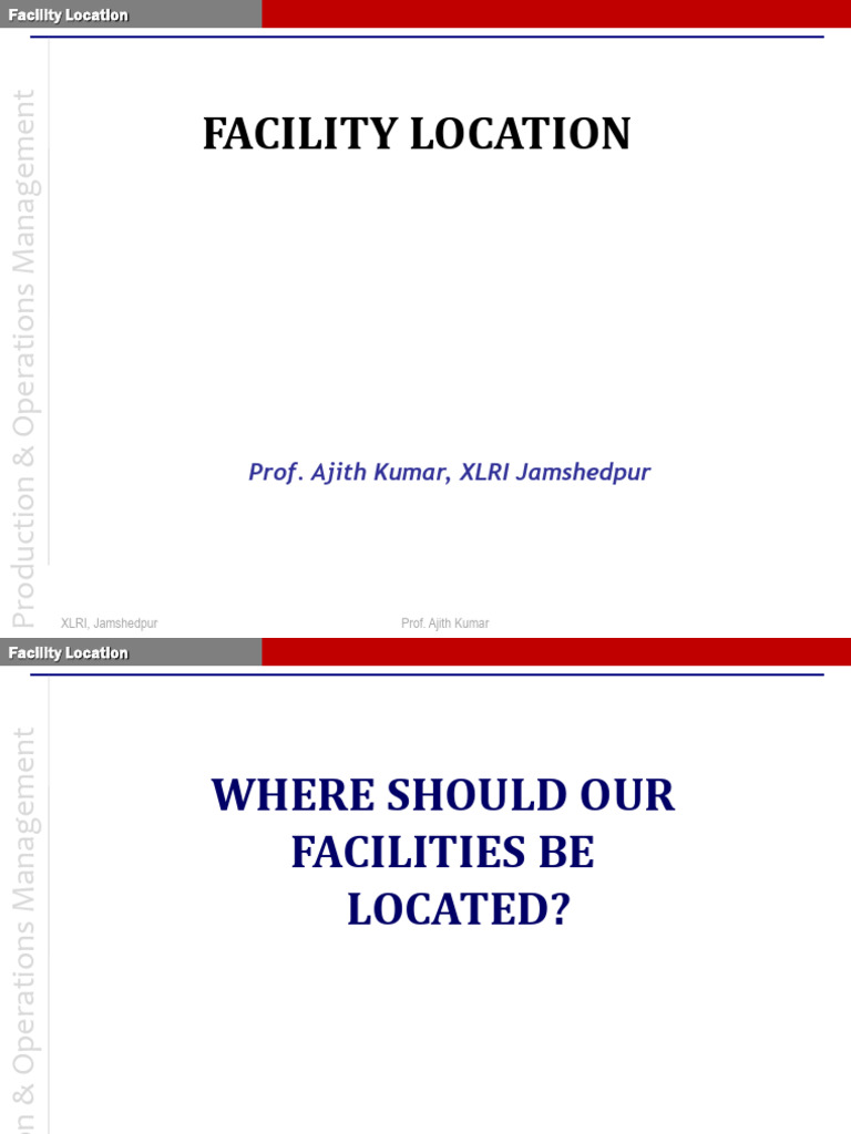 030 - Facility Location Analysis | PDF