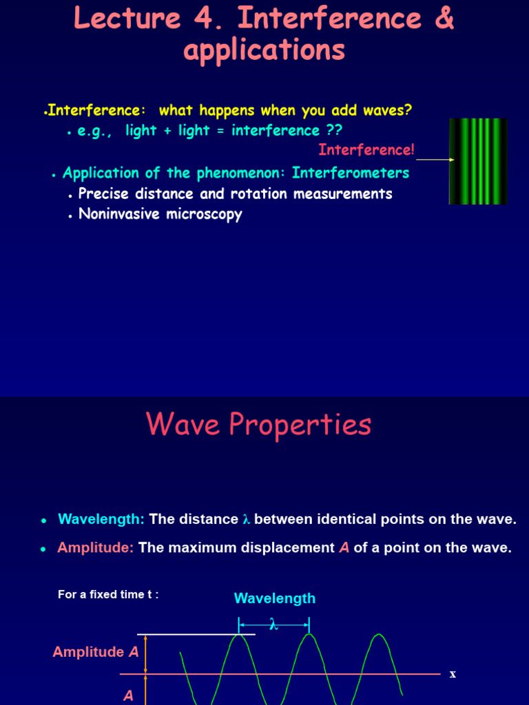 Lecture 04_Interference and applications | PDF