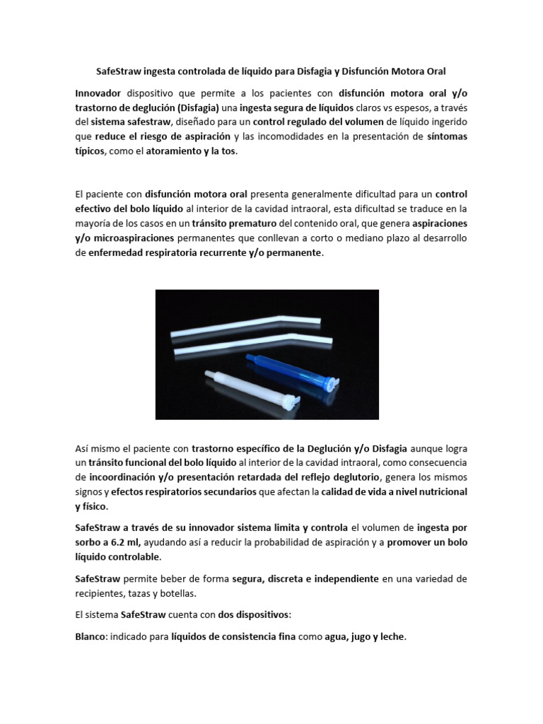 SafeStraw: Liquid Control for Dysphagia | PDF