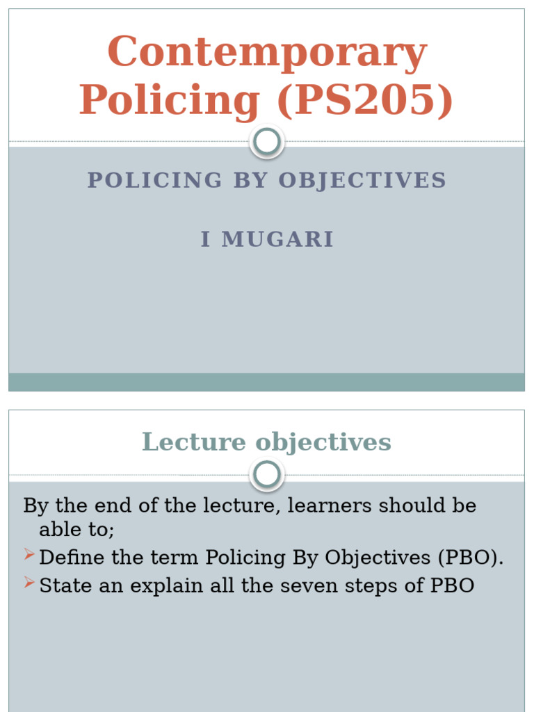 205 Lecture 4 PBO | PDF
