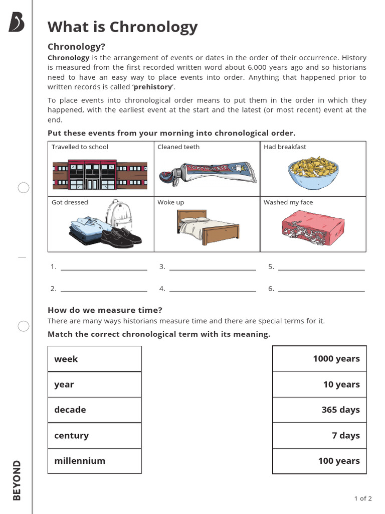 Chronology Activity | PDF