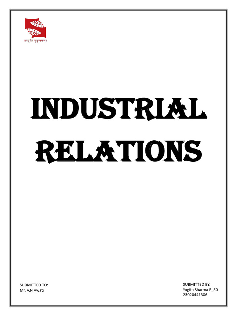 Industrial Relations | PDF
