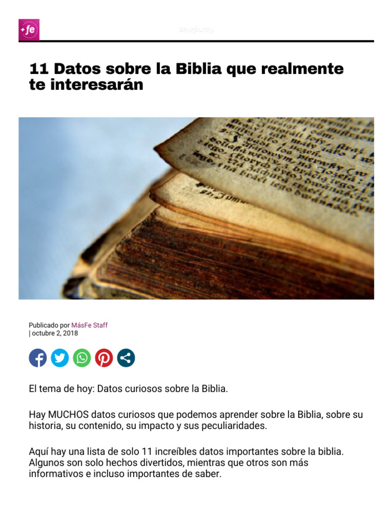 11_Datos_curiosos_sobre_la_Biblia_que_realmente_te_interesarán | PDF