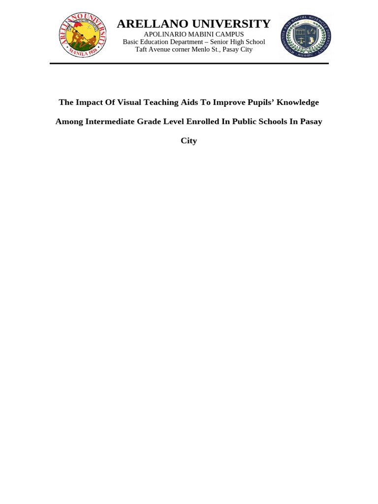 The Impact of Visual Teaching Aids To Improve Pupils Knowledge Among ...