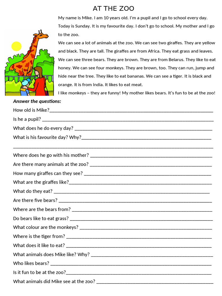 At_the_zoo | PDF