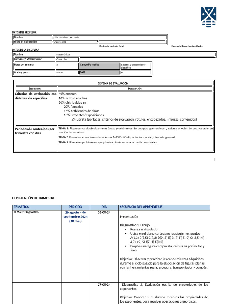 Dosificacion 0 MS3 | PDF