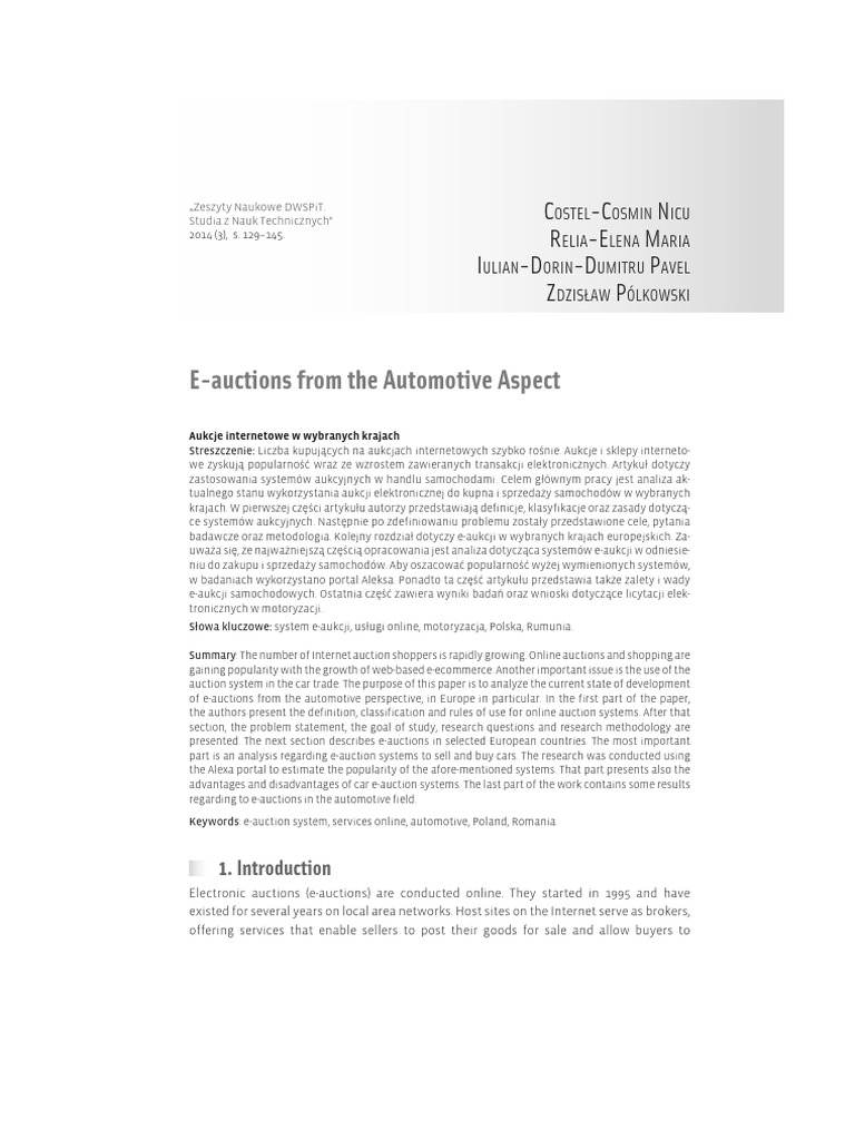 E Auctions From The Automotive Pers | PDF