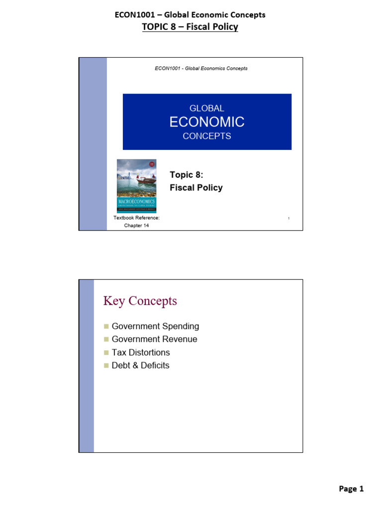 Topic 8 - Fiscal Policy | PDF