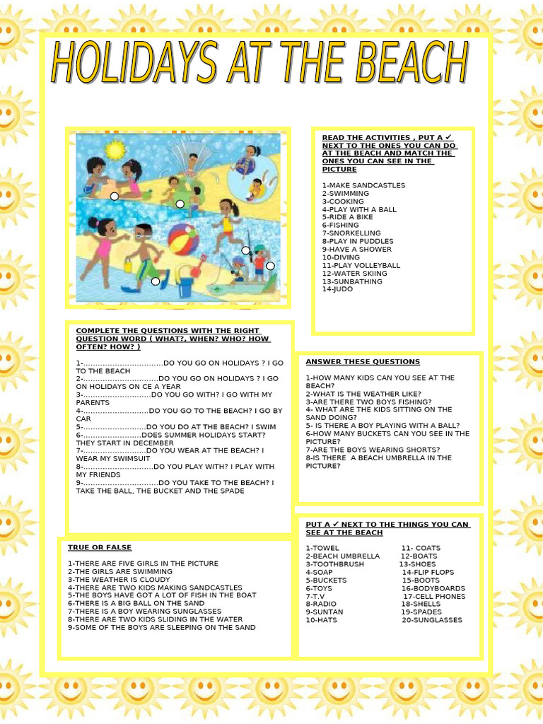 Holidays at The Beach | PDF