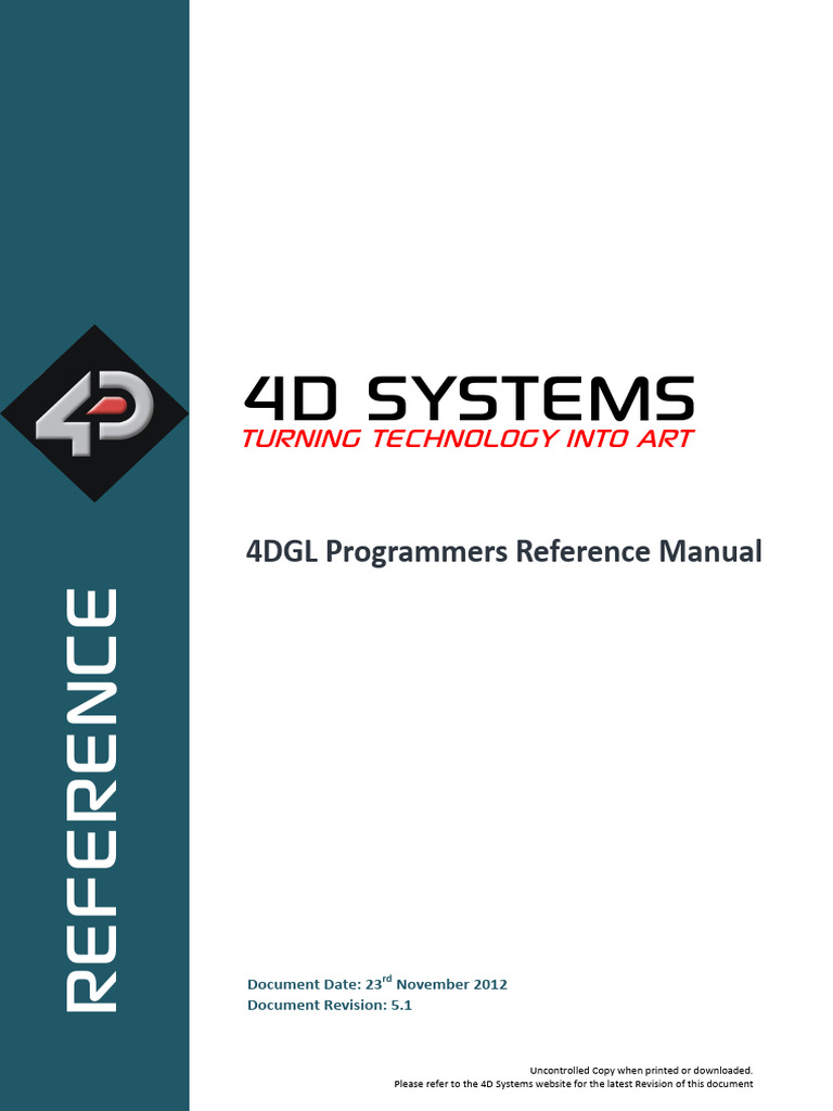 4DGL Programmers Reference Manual REV5.1 | PDF