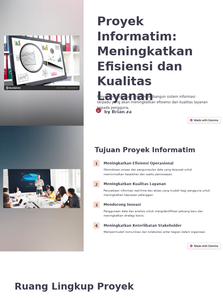 Proyek Informatim Meningkatkan Efisiensi Dan Kualitas Layanan | PDF