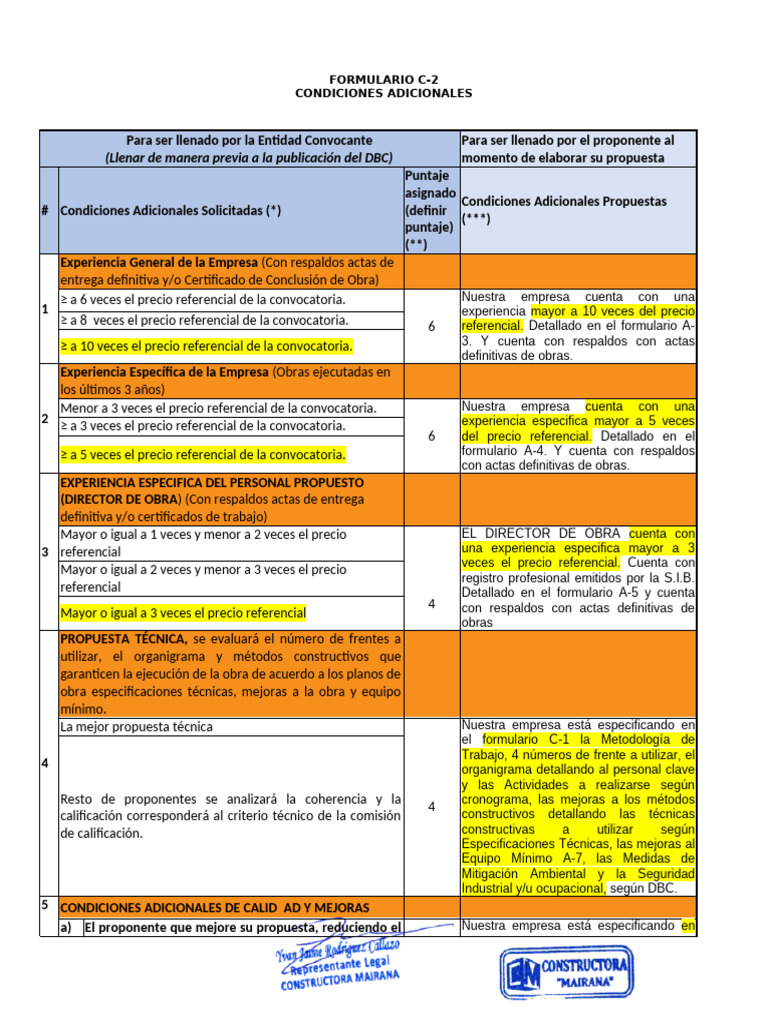 FORMULARIO C-2 Corregido | PDF