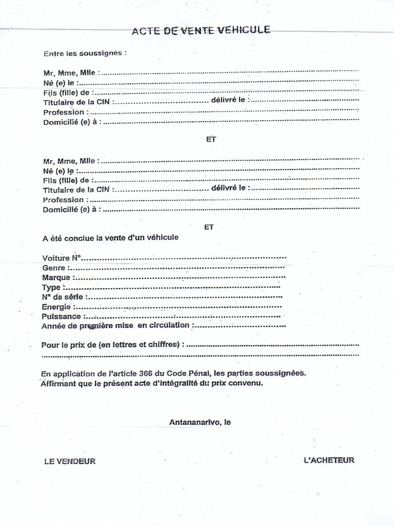 Acte de Vente | PDF