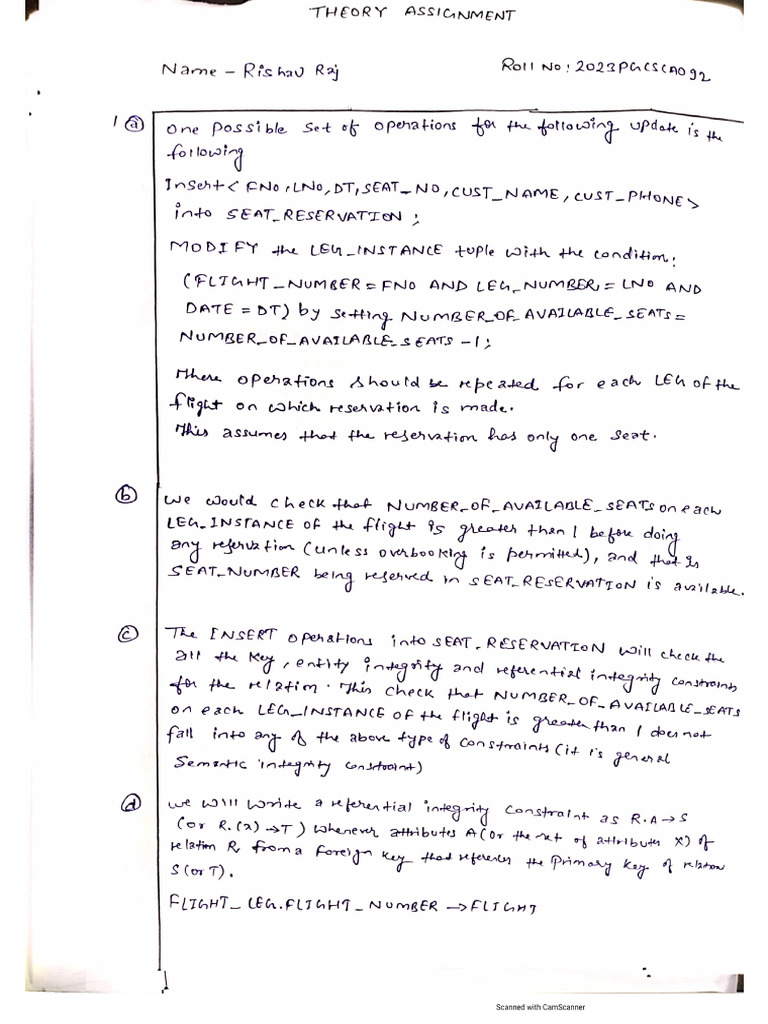 theory assignment 1 | PDF