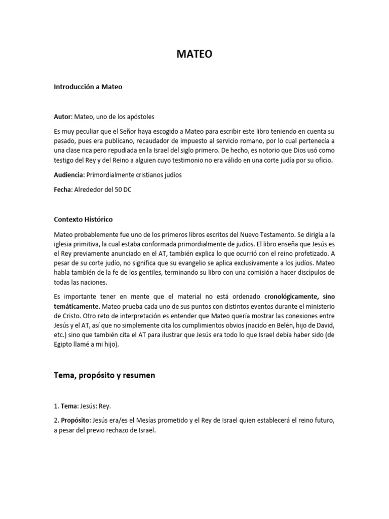 MATEO | PDF